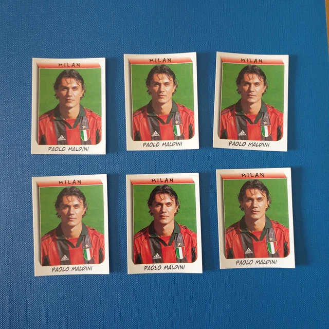 LOTTO 6 FIGURINE calciatori Panini Paolo Maldini Milan n 200 1999-00 2000 EUR 20,00 - PicClick IT