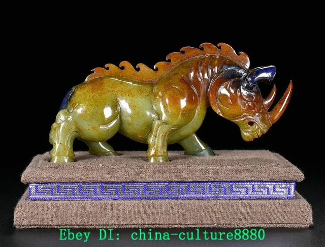 6 &HAN DYNASTIE naturelle et Tian Yu sculpture Feng Shui rhinocéros EUR ...