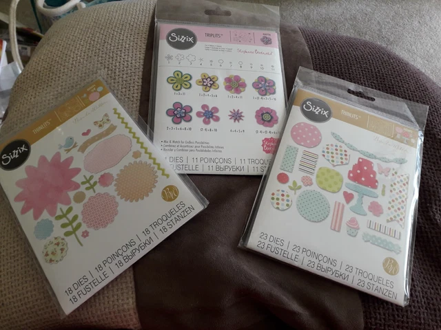 BUNDLE 3 SIZZIX Thinlits Die Sets *NEW RARE* Secret Garden Flowers #3 Lanterns £7.99 - PicClick UK