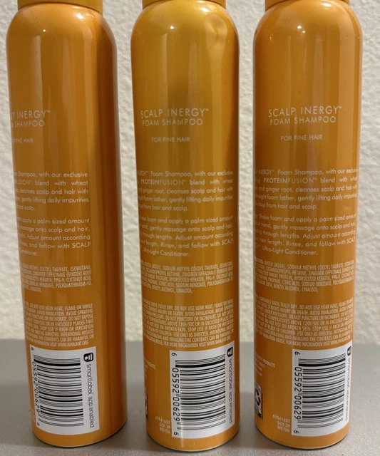 NEXXUS SCALP INERGY Foam Protein Fusion Foam Shampoo 6.7 oz (Pack of 3 ...