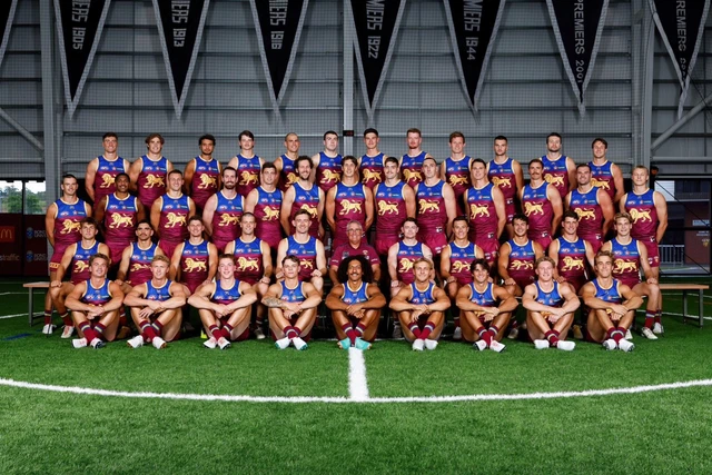 Laminated 2024 Brisbane Lions Afl Football Team Poster Bargain Gr8