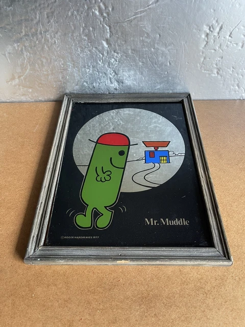 MR MEN MR Muddle Roger Hargreaves 1977 Vintage Mirror Rare Original Man ...