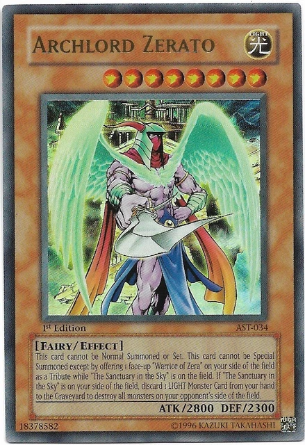 ARCHLORD ZERATO AST-034 Ultra Rare Ancient Sanctuary Yugioh Card LP $15 ...