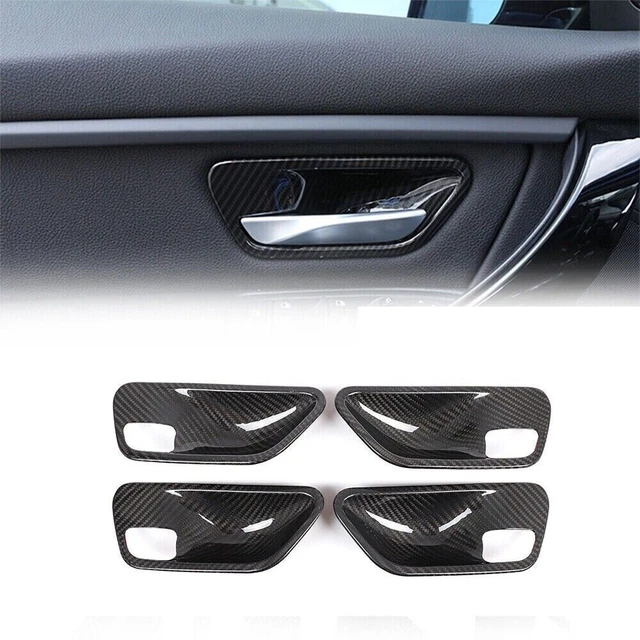 CACHE CUVETTE POIGNÉE de porte sèche en fibre de carbone pour BMW Série ...