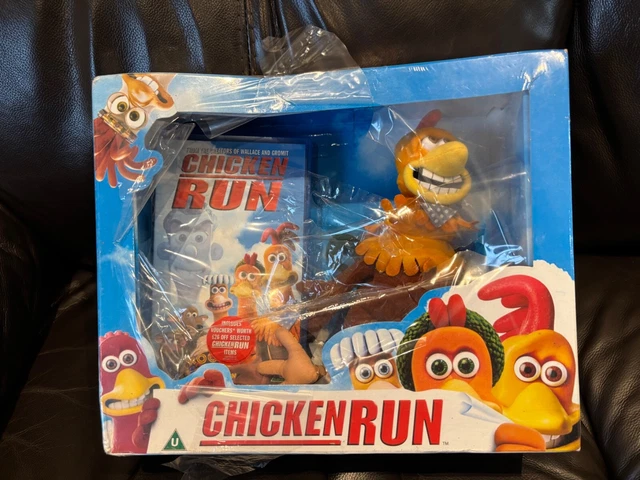 CHICKEN RUN VHS & Ginger Plush Soft Toy Box Set original collectable ...