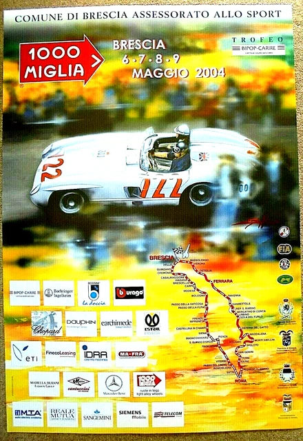 MERCEDES BENZ 300 SLR Mille Miglia Large Original 2004 Poster 99 x 68cm ...