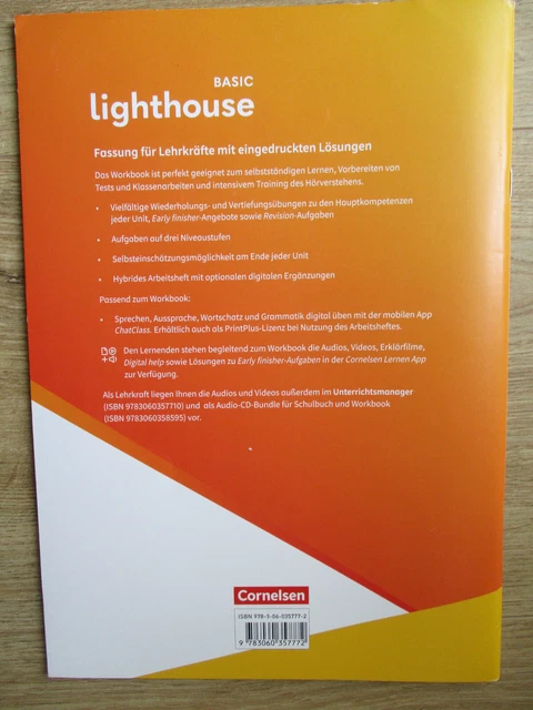 LIGHTHOUSE 1 BASIC Lehrerfassung vom Workbook + Lösungen Lehrkräftefassung 2023 EUR 6,90 ...