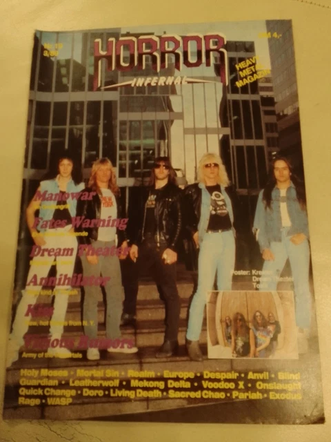 HORROR INFERNAL FANZINE 3/89 Heavy Metal Zeitschrift Magazin Manowar ...