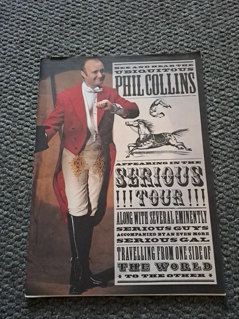 PHIL COLLINS SERIOUS Tour Program Signed By Daryl Stuermer £63.12 ...