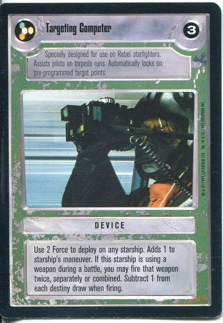 STAR WARS CCG Premiere Black Border Targeting Computer £0.99 - PicClick UK