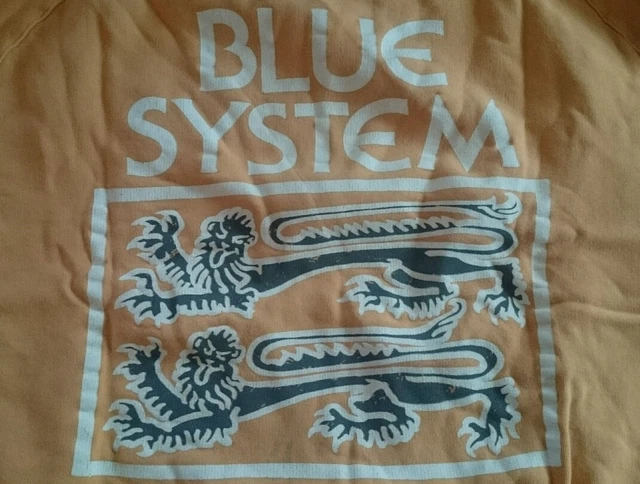 BLUE SYSTEM PULLOVER 90er Original vintage Kult orange Gr 2 Retro EUR ...
