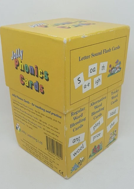 JOLLY PHONICS WORD Letter Sound Flash Cards for Children - 100% ...