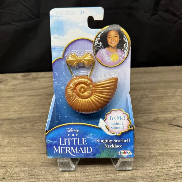 DISNEY LITTLE MERMAID Live Action Movie Ariel Singing Seashell necklace ...