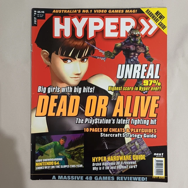 HYPER MAGAZINE ISSUE #57 Australia Dead or Alive, poster detached $34. ...