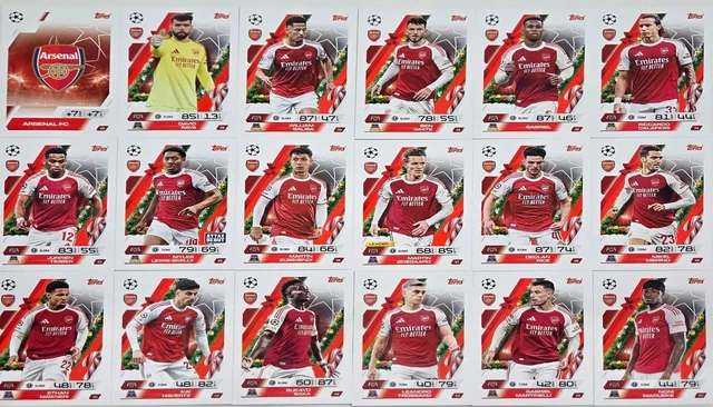TOPPS MATCH ATTAX 2025 2026 all 18 FESTIVE cards Arsenal London EUR 7 ...