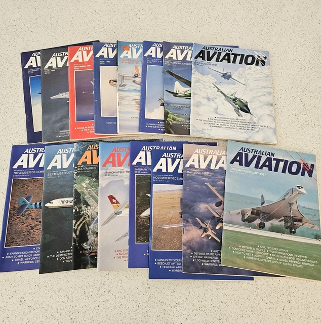 VINTAGE AUSTRALIAN AVIATION Magazine Bundle x 16 1980s Lot $49.00 ...