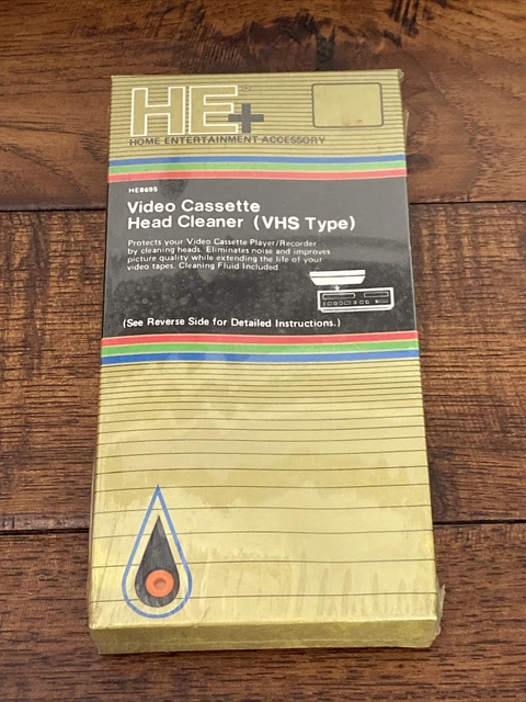 HE + VHS VIDEO HEAD CLEANER FOR VHS VCR CAMCORDERS JASCO New Sealed £11 ...
