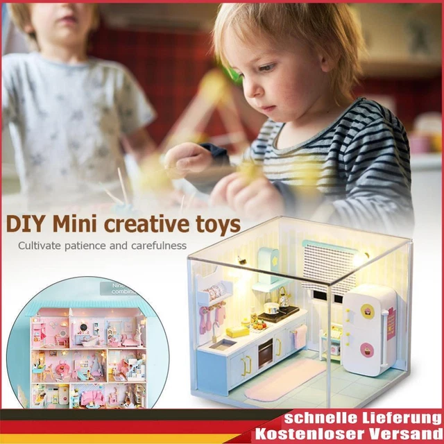 DE DIY HUT 3D Wooden Doll House Manual Assembling Toys Kit for Kids Birthday Gif EUR 20,10 ...