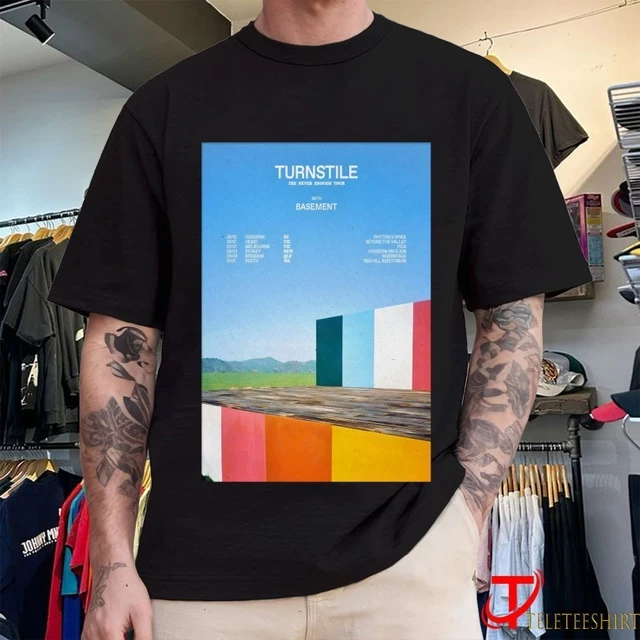 TURNSTILE WITH BASEMENT 2025 2026 The Never Enough Tour T-shirts £18.24 ...
