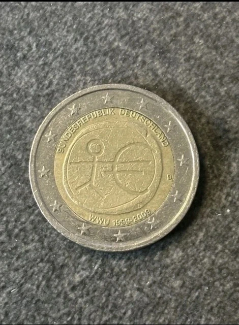 SELTENE 2 EURO Münze Strichmännchen WWU 1999-2009 F Bundesrepublik Deutschland EUR 999,00 ...