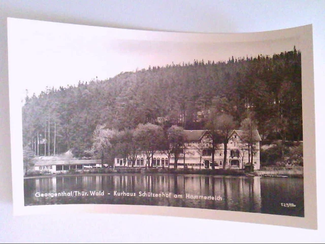 AK. GEORGENTHAL/THÜRINGER WALD. Kurhaus Schützenhof. Echt Foto. s/w. EUR 5,94 - PicClick DE