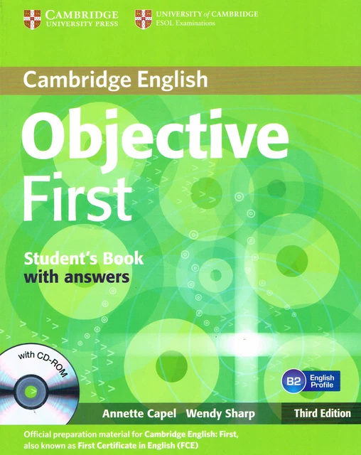 CAMBRIDGE OBJECTIVE FIRST Student's Book with Answers & CD-ROM Third ...