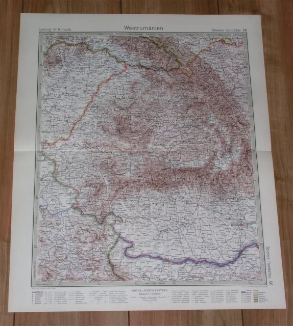 1925 ORIGINAL VINTAGE Map Of Western Romania Transylvania Hungary ... 1925 ORIGINAL VINTAGE Map Of Western Romania Transylvania Hungary ...