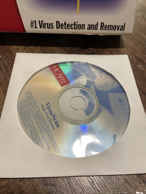 SOFTWARE DE ANÁLISIS antivirus MCAFEE VIRUS SCAN Windows 95 98 ME 2000 ...
