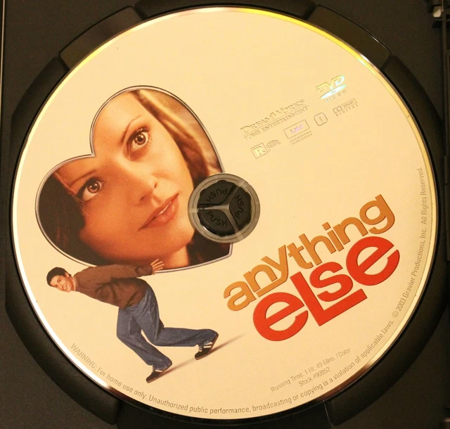 DVD MOVIE ANYTHING Else With Woody Allen, Danny DeVito, Christina Ricci ...