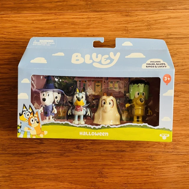 BLUEY HALLOWEEN BLUEY Bingo Lucky Choe 4 pack figurines BNIP $39.95 ...