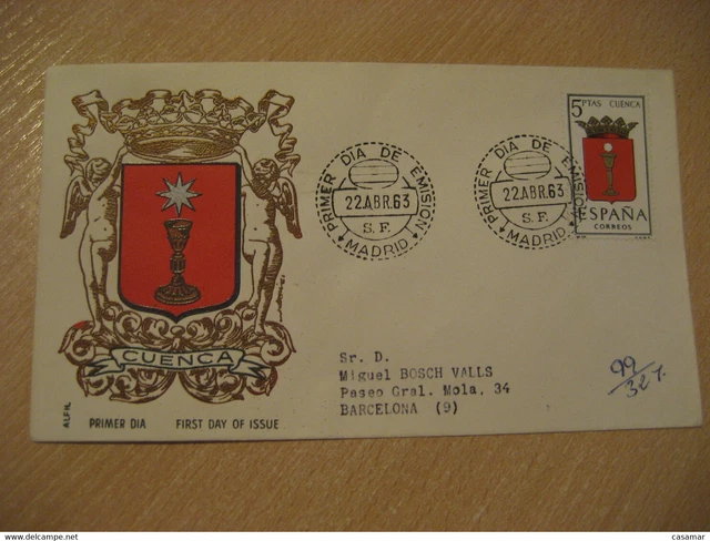 CUENCA 1963 ESCUDO Coat Of Arms Heraldry Heraldique Blason SPAIN ...