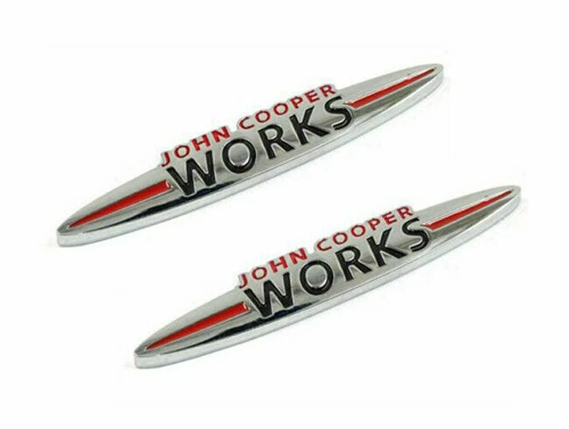 2X JOHN COOPER Works auto aufkleber 3D Emblem Badge Plakette car ...