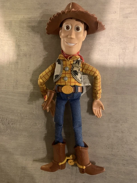DISNEY PIXAR TOY Story Pull String Talking Woody Figure Mattel & Hat ...