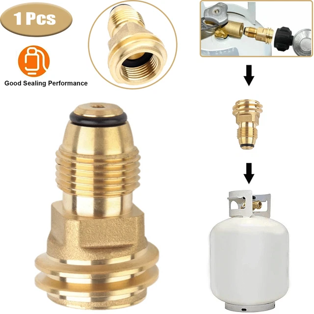 BRASS POL TO QCC1 Adapter Valve for Propane LP Gas Tank Bottle ...
