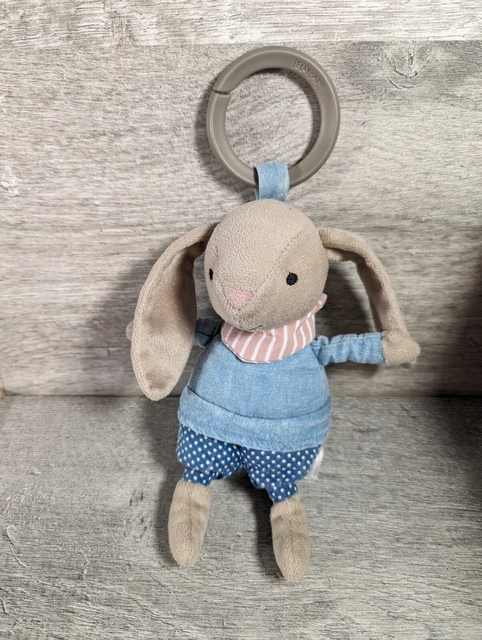 JELLYCAT LONDON LITTLE Rambler Rabbit Bunny With Ring Rattle (E3) £14. ...