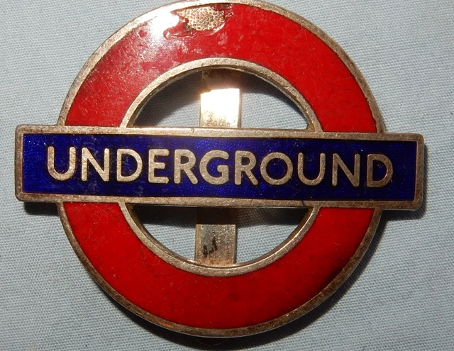 VINTAGE LONDON UNDERGROUND Enamel Railway Train Rail Cap Badge ...