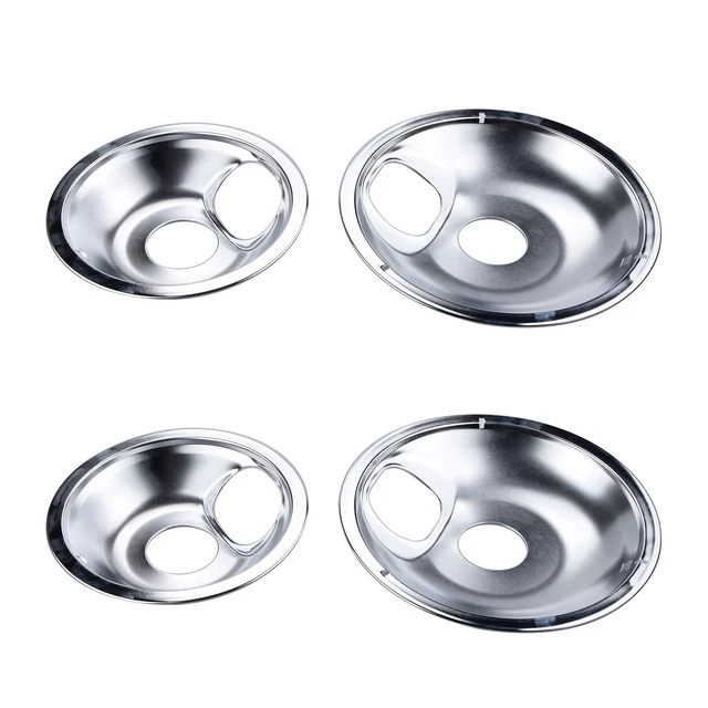 4PCS CHROME RANGE Drip Pans for Kenmore Electric Stove WB31T10010 ...