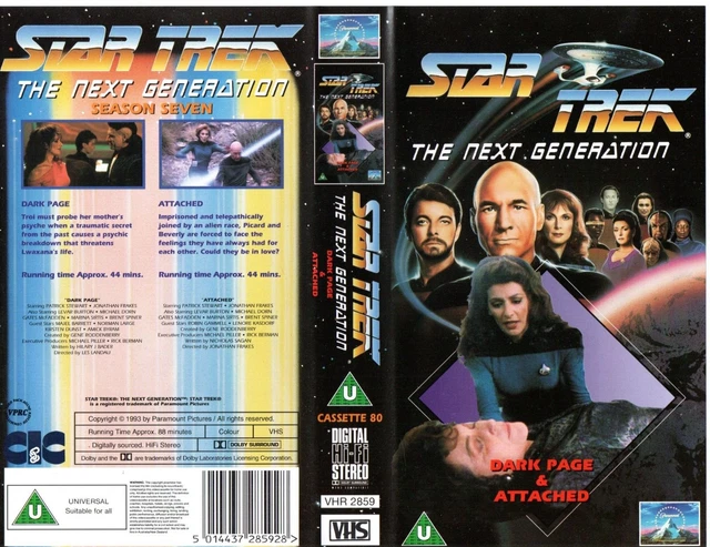 STAR TREK TNG Next Gen Season 6 VHS Video Tape Cover Cassette 80 £0.49 ...