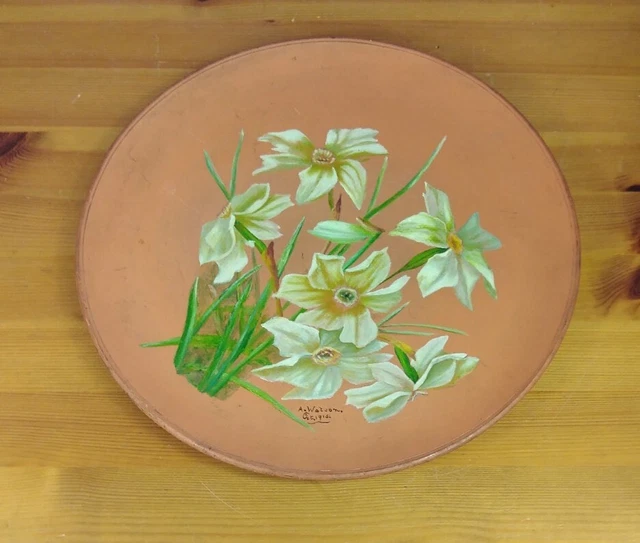 WATCOMBE POTTERY TORQUAY Antique Hand Painted Decorative Plate A.Watson ...