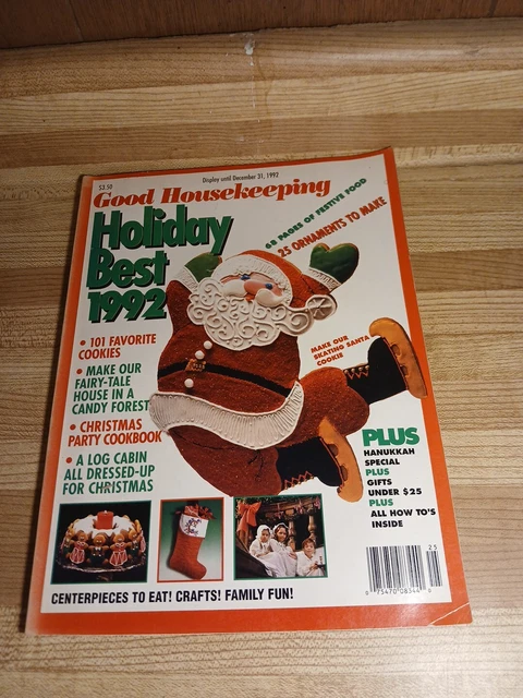 GOOD HOUSEKEEPING HOLIDAY Best 1992 Christmas Magazine Recipes Decor ...