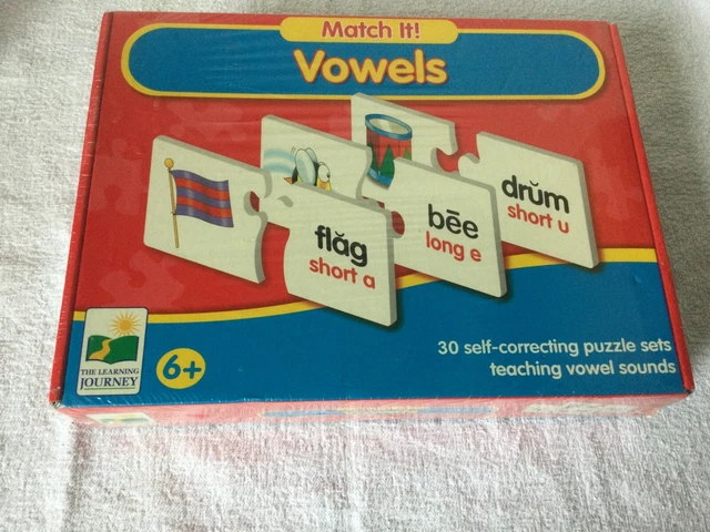 MATCH IT VOWELS The Learning Journey 6+ Puzzle Sets Teaching Vowel ...