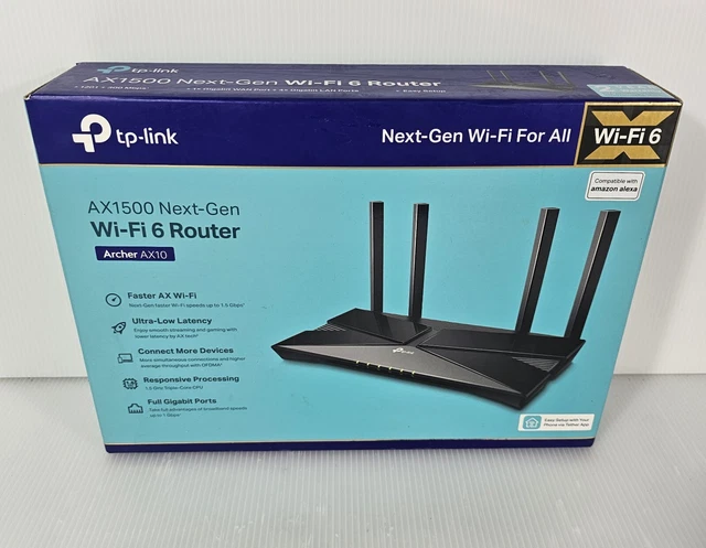 NEW TP-LINK AX1500 Next-Gen Dual-Band Wi-Fi 6 Router (Archer AX10) $58. ...