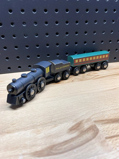 BRIO Polar Express Wooden Train Set Engine Passenger Car Snowman ... BRIO Polar Express Wooden Train Set Engine Passenger Car Snowman ...
