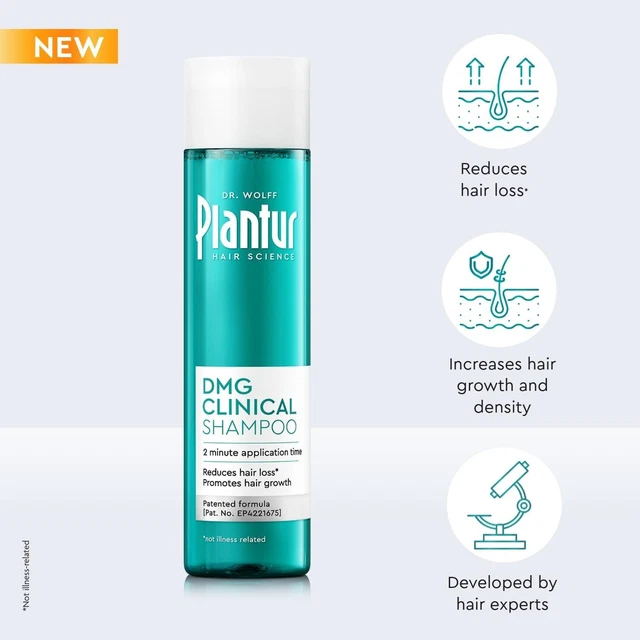 PLANTUR DMG CLINICAL Shampoo 250ml Patented DMG Formula for Thinning ...