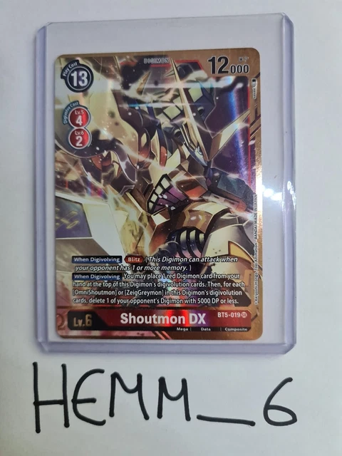 SHOUTMON DX BT5-019 - ALT ART - Battle of Omni - Digimon Card Game TCG EUR 16,55 - PicClick FR
