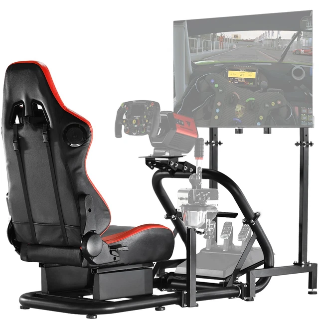 MARADA RACING SIMULATOR Cockpit with Stereo Seat Fit Logitech G29 ...