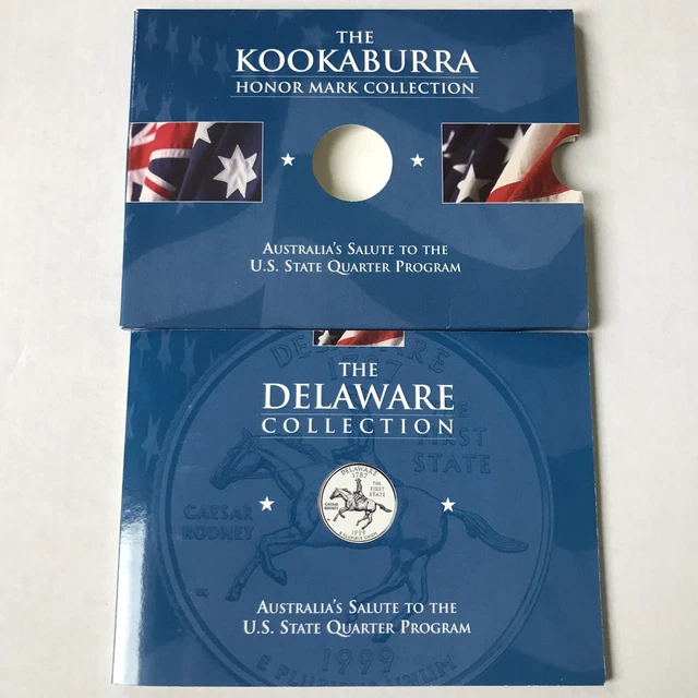 1999 $1 KOOKABURRA Honor Mark Collection Delaware Quarter Privy Silver ...