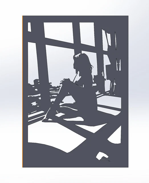 20 DXF FILE CNC g-code Industrial Laser Cut DECORATIVE PANEL silhouete2 ...