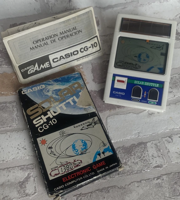 CASIO LCD HANDHELD Game Solar Shuttle CG-10 Made in Japan 1982 Great ...
