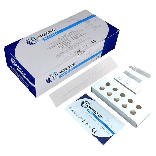 25X CLUNGENE COVID-19 Antigen-Schnelltest 3 Fach Nasen-Rachen Abstrich ...